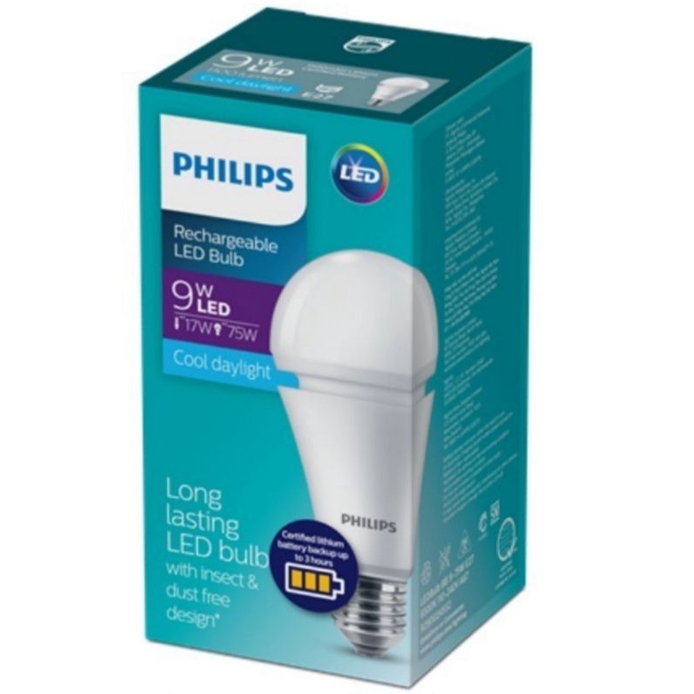 Jual PHILIPS LED EMERGENCY 9 WATT PUTIH RECHARGEABLE PHILIPS BULB LED ...