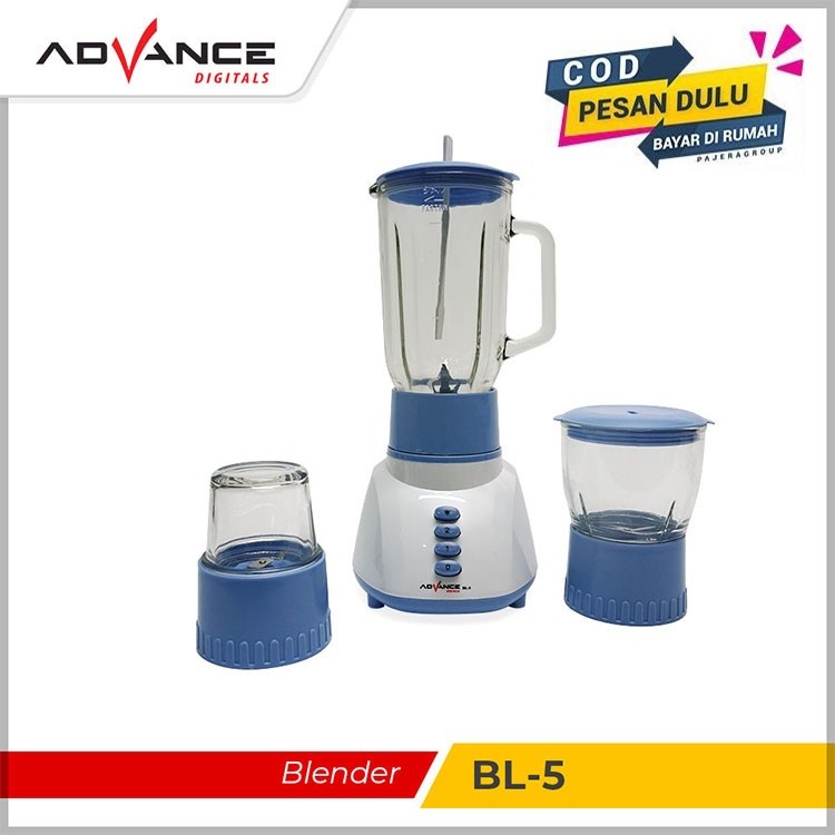 Jual Blender Kaca Advance Jus 3 in 1 kaca BL-5- biru Ukuran Besar ...