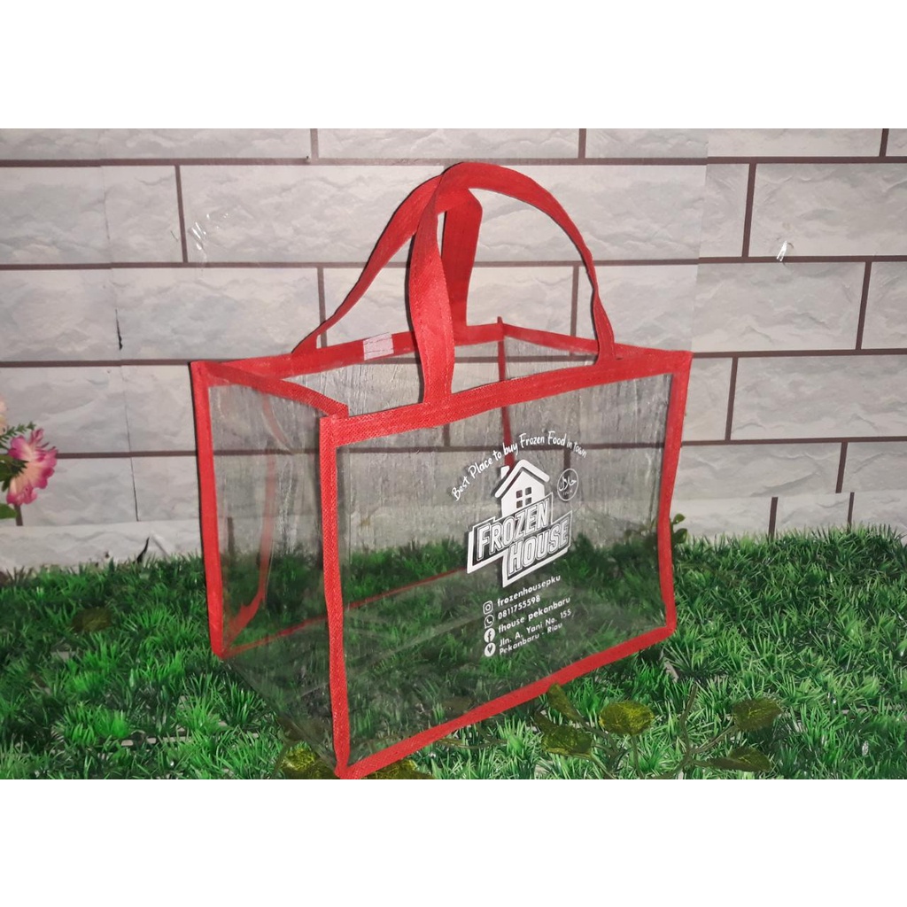 Jual TAS MIKA BENING TRANSPARAN FREE SABLON / TAS MIKA CUSTOM / TAS ...