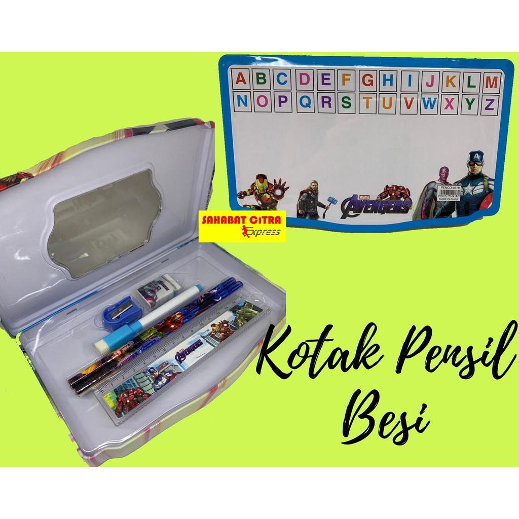 Jual KOTAK PENSIL BESI KARAKTER (PAKET ISI PENSIL) | Shopee Indonesia