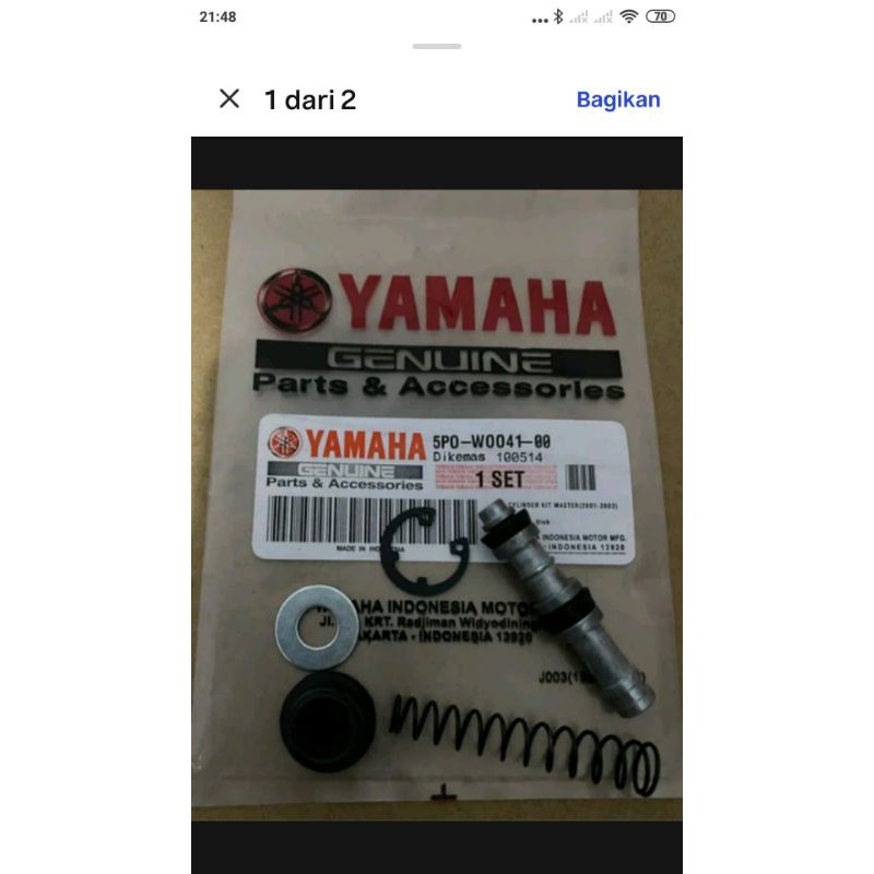 Jual Sil Seal Master Rem Kit 5P0 Mio Nuovo RX King F1 F1ZR MX Fino M3 ...