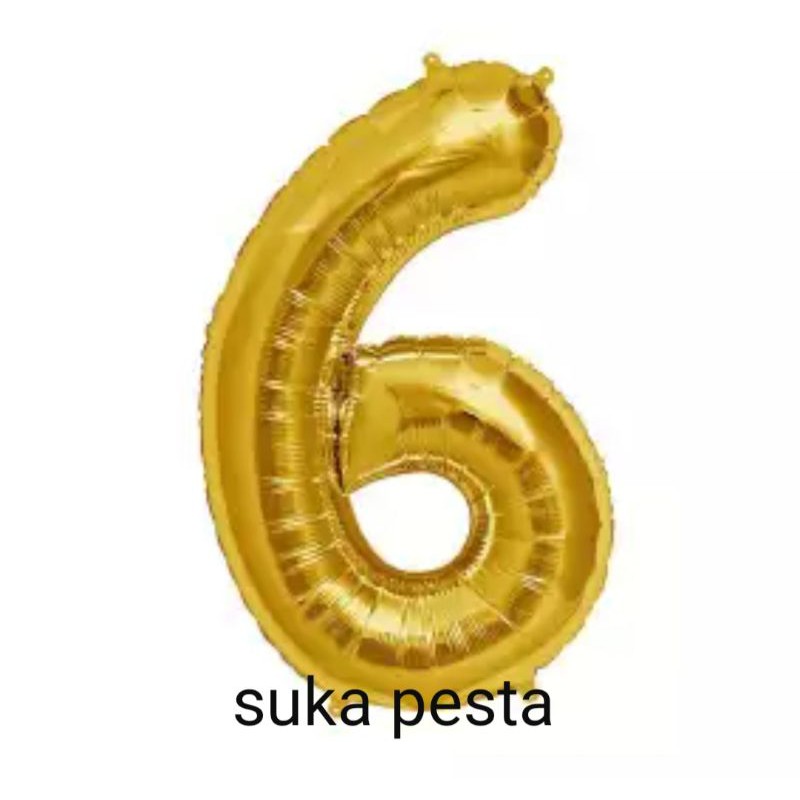 Jual BALON ANGKA GOLD 80CM / BALON FOIL ANGKA 80CM / BALON ANGKA JUMBO ...