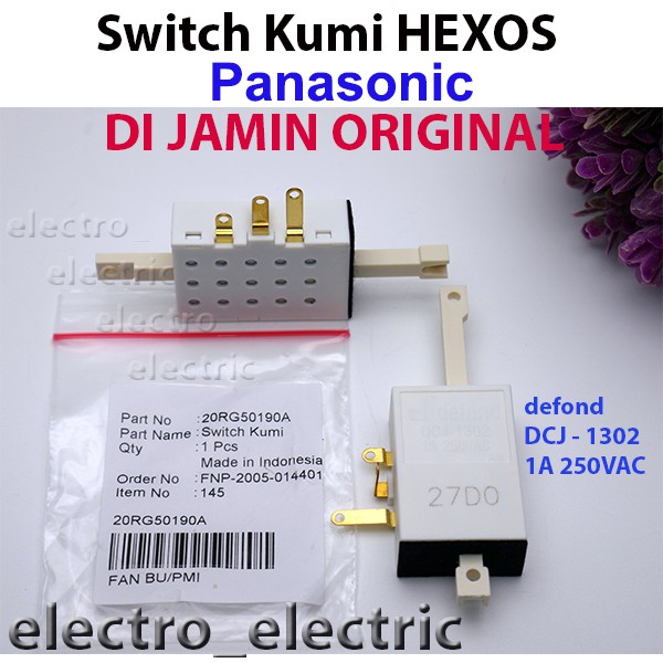 Jual Switch Kumi Hexos Fan KDK dan Panasonic Original Part | Shopee ...
