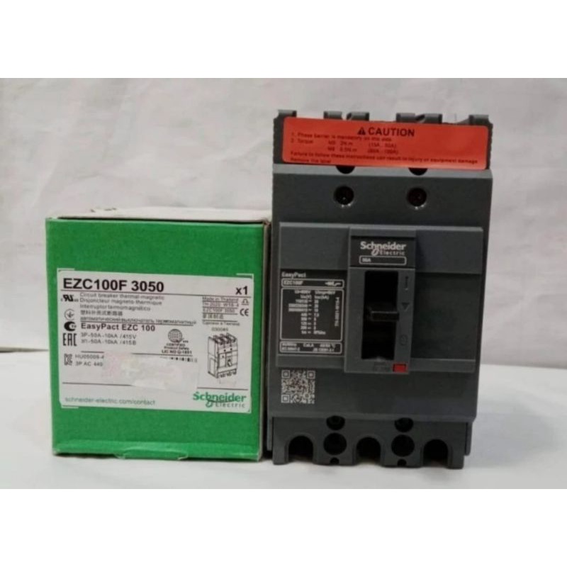 Jual MCCB Schneider EZC100F 50A 3Phase 3P 50a | Shopee Indonesia