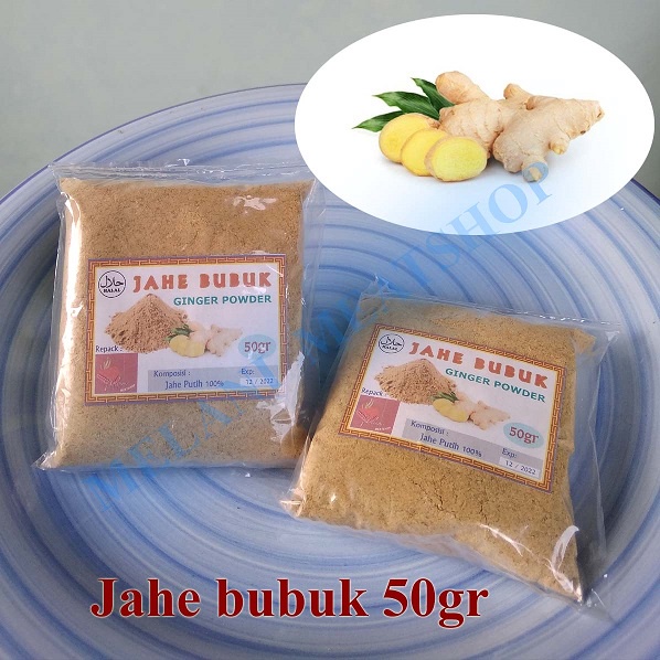 Jual Jahe Bubuk Rempah Bumbu 50gr Ginger Powder Kemasan Plastik 50 gr ...