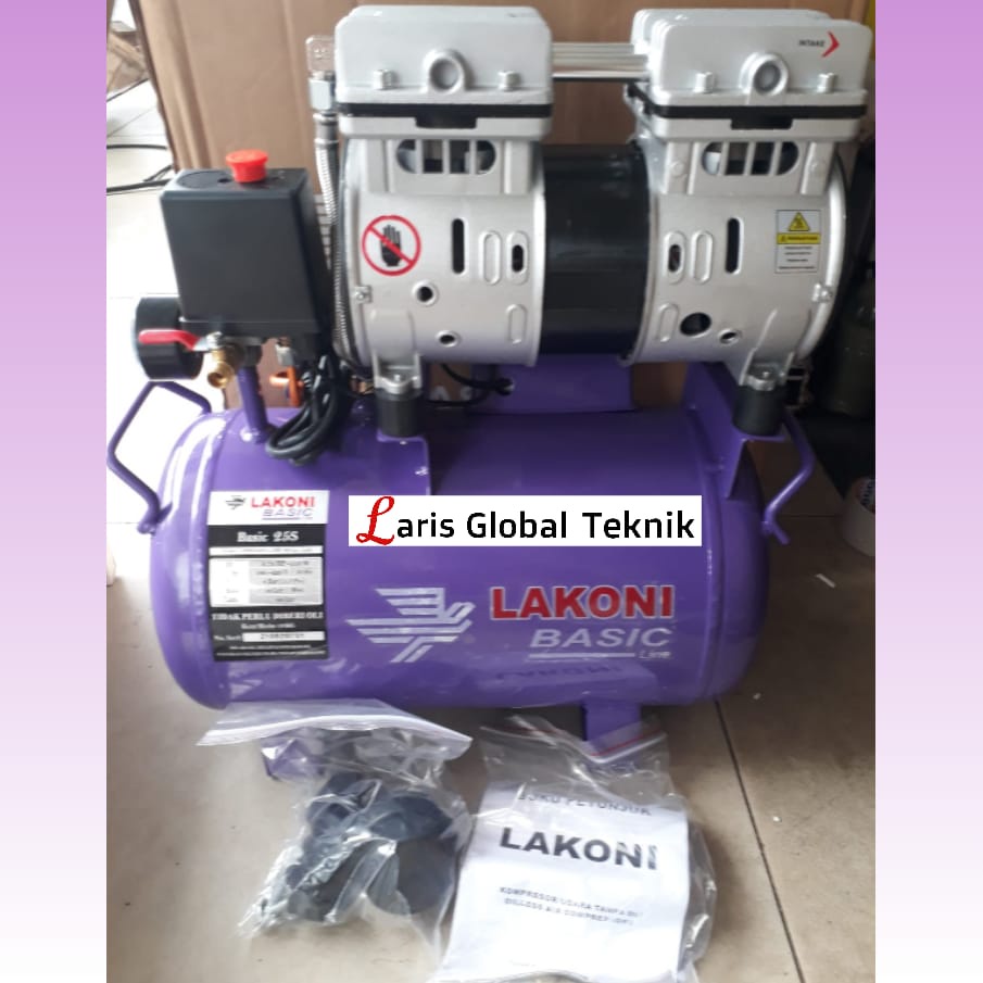 Jual BASIC 25S LAKONI Oilless Compressor Kompresor 3 4HP 24L Bergaransi ...