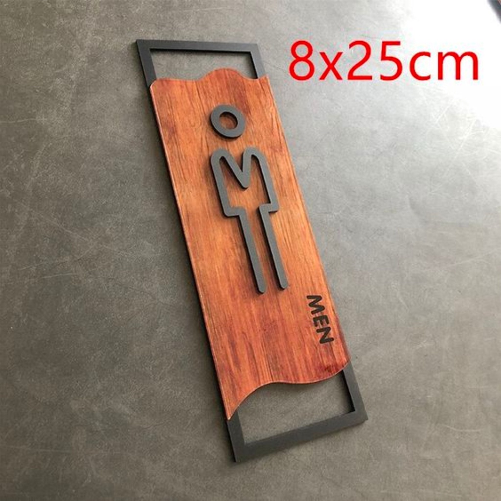 Jual Sign Board Papan Kayu Dekorasi Tanda Toilet Kamar Mandi Akrilik ...