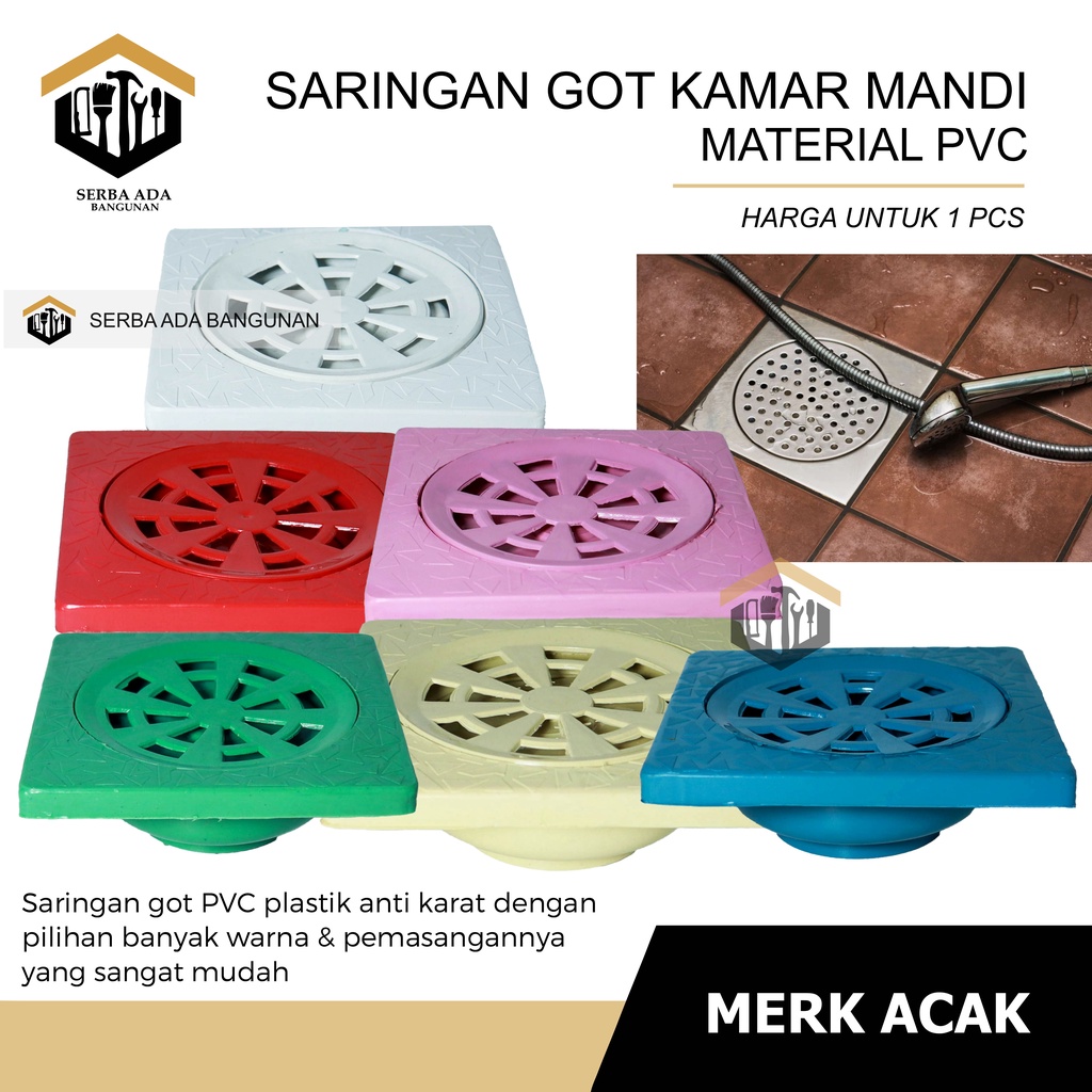 Jual Saringan Got Tebal Plastik PVC Kamar Mandi Toilet Plastic Floor ...