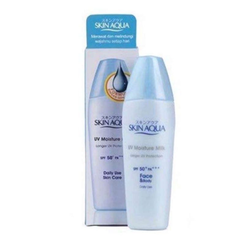 Jual Skin Aqua Uv Moisture Milk Spf 50 Pa++ Sunblok Skinaqua Sunscreen ...