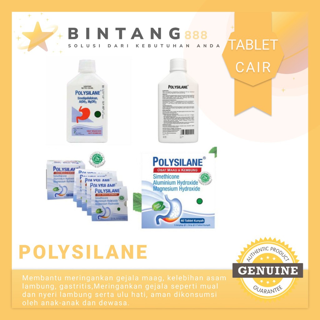 Jual POLYSILANE CAIR BESAR 180ML - OBAT MAAG NYERI LAMBUNG | Shopee ...