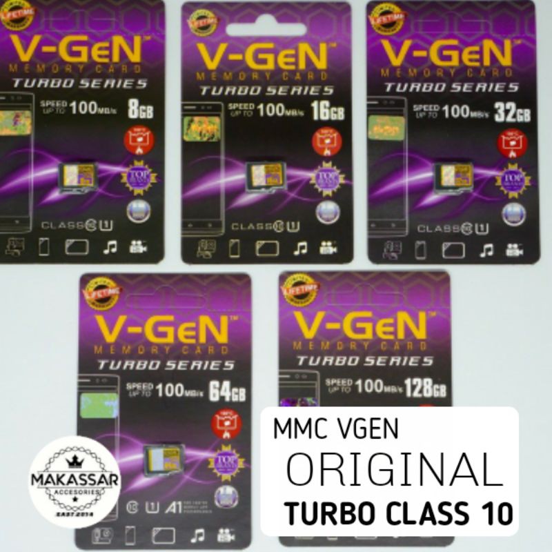 Jual MEMORY CARD VGEN 8GB 16GB 32GB 64GB 128GB ORIGINAL 100% MICRO SD ...