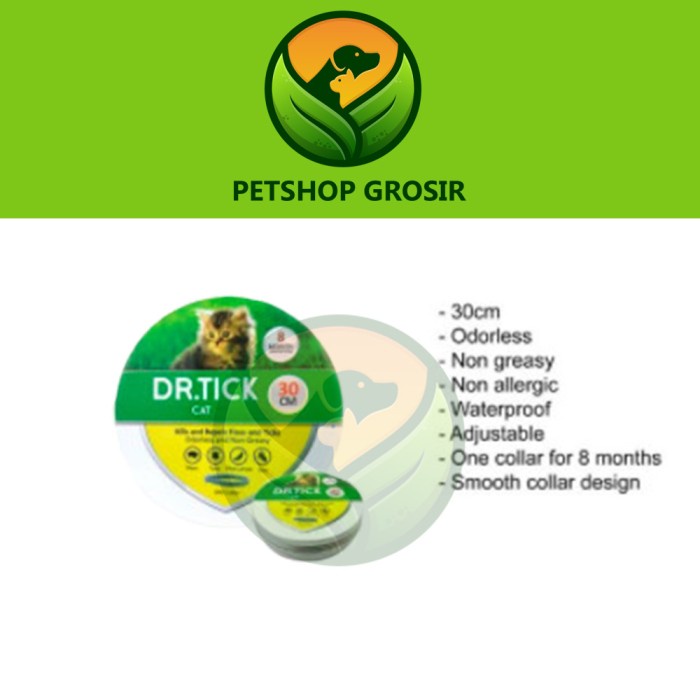 Jual Kalung Anti Kutu Kucing DR. TICK FLEA & TICK COLLAR 30cm / DR.TICK ...