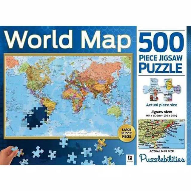 Jual 500 Piece Jigsaw Puzzle World Map | Shopee Indonesia