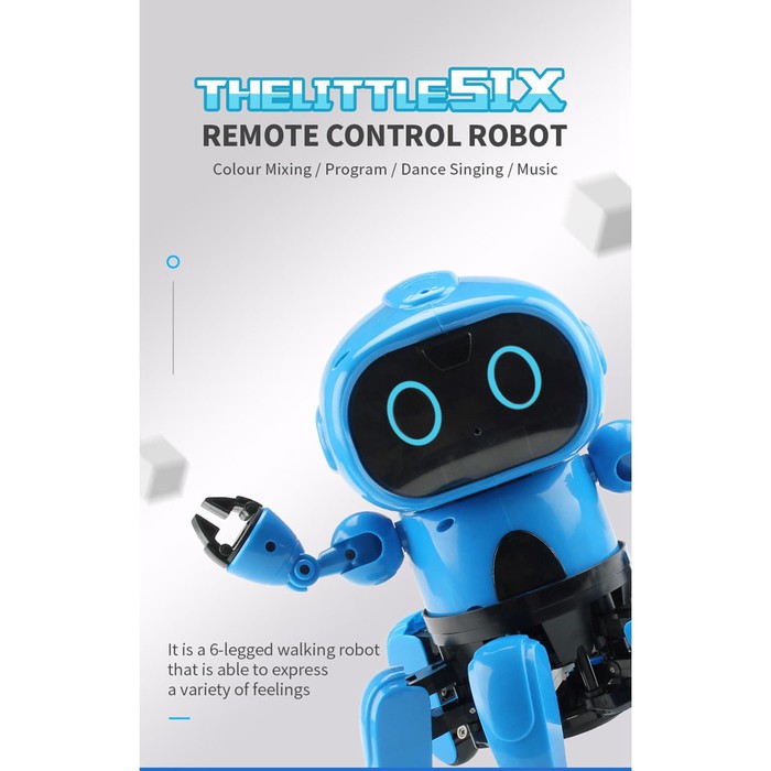 Jual RC Robot Senses Gesture Control Blue Robot Six Legs Intetractive ...