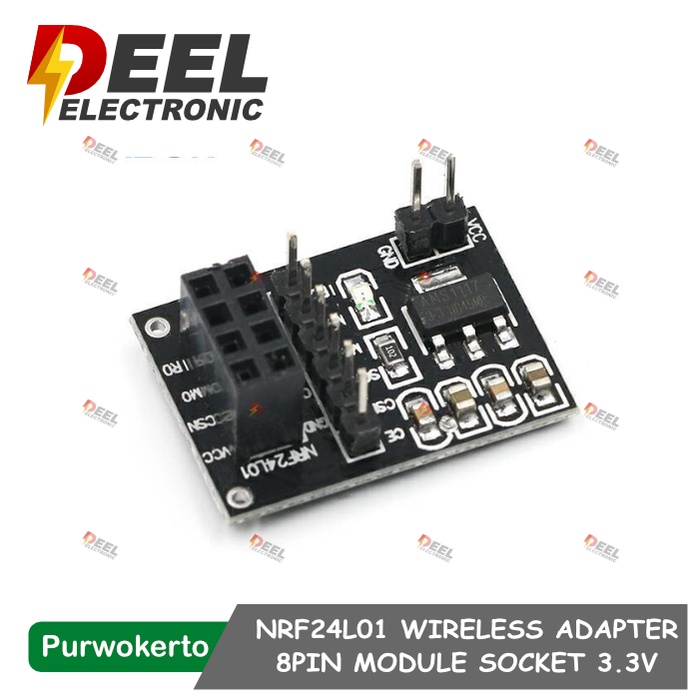 Jual NRF24L01 WIRELESS ADAPTER 3.3V MODULE SOCKET 8PIN NRF24L01 ADAPTER ...