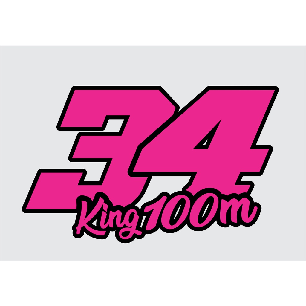 Jual cutting sticker nomor start, racing bisa request nomor dan nama ...