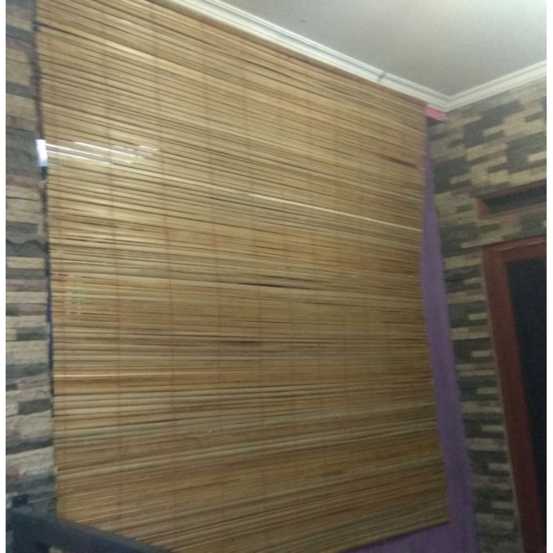 Jual Tirai bambu Krey Sawit Super Kerai kayu,pvc outdoor indoor | Shopee Indonesia