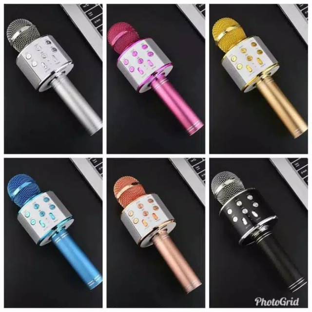Jual Mic WS-858 Speaker Karaoke Bluetooth Microphone Wireless Mic WS858 | Shopee Indonesia