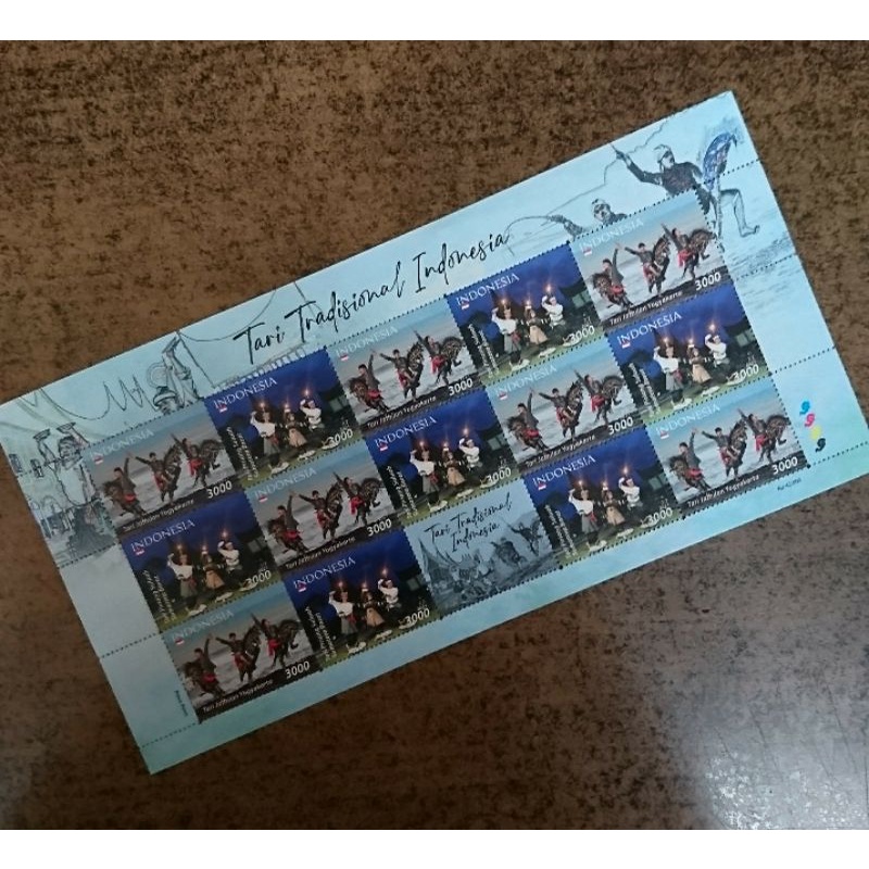 Jual Full Sheet Prangko Perangko Indonesia seri Tari Tradisional ...
