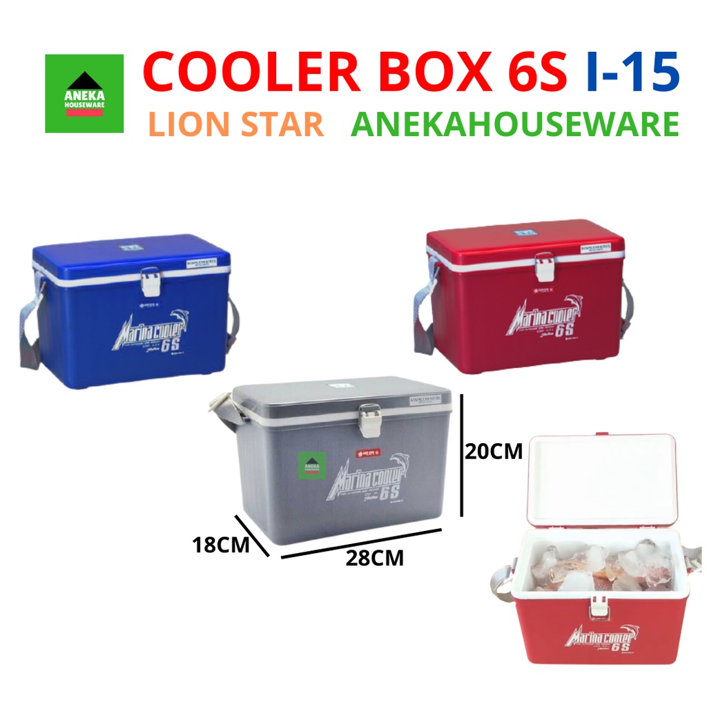 Jual Marina Cooler Box 6s Es Marina Lion Star 5.5 Liter | Shopee Indonesia