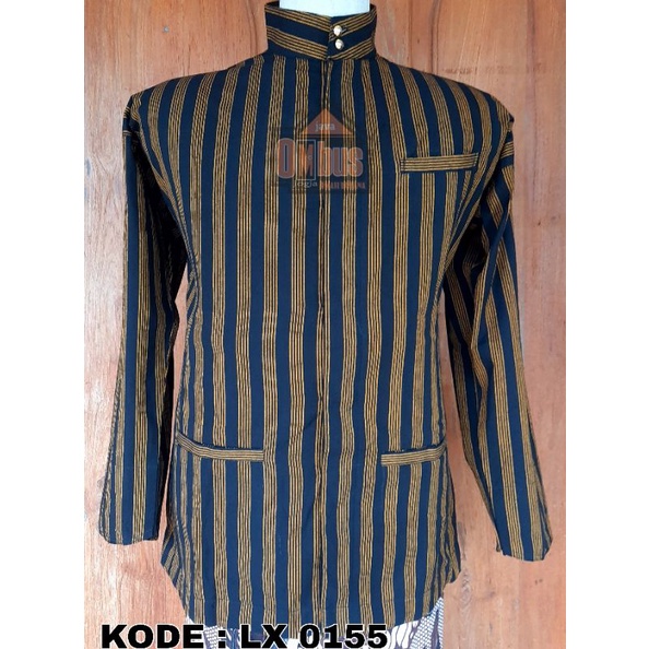 Jual Baju Lurik Model Sunan Kalijaga || Kode : LX 0155 || Baju Koko ...