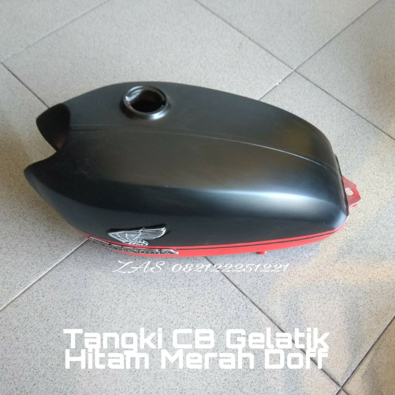Jual Tangki CB 100 gelatik galvanis hitam merah doff bisa request warna ...
