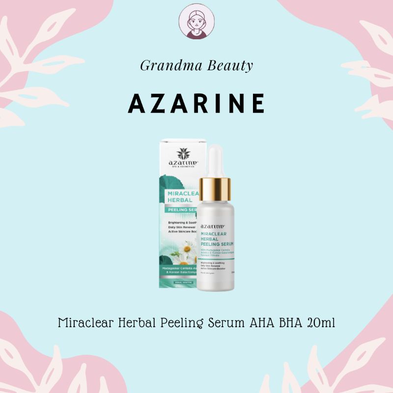 Jual AZARINE Miraclear Herbal Peeling Serum AHA BHA 20ml | Shopee Indonesia