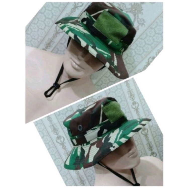 Jual TOPI RIMBA VELCRO LORENG MALVINAS TNI /TOPI RIMBA MILITER BAHAN ...
