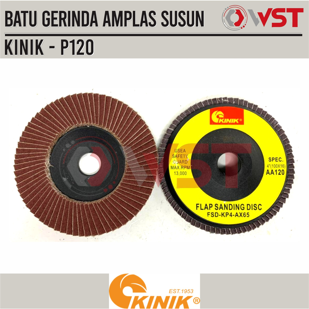 Jual KINIK Batu Amplas Susun Bulat 4inch A120 / Kinik Flap Disc Grid ...
