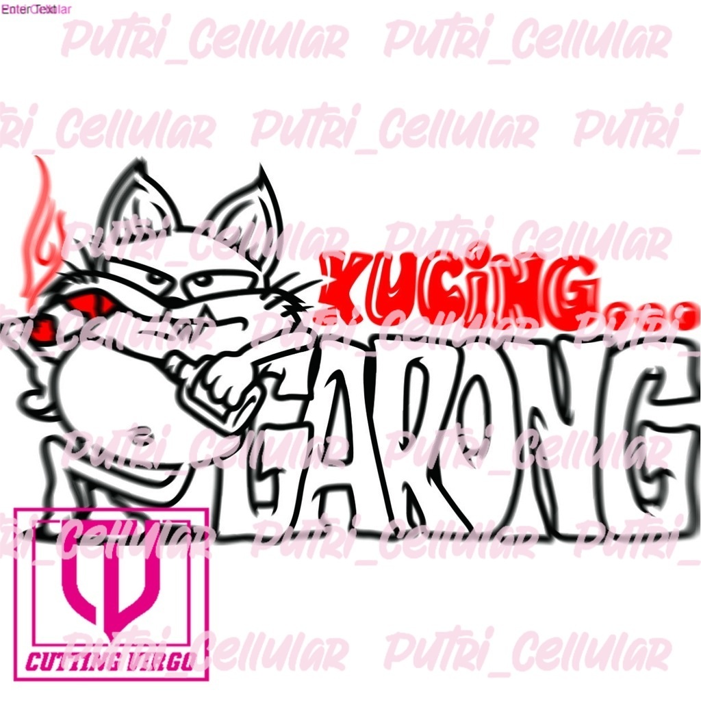 Jual Cutting stiker motor dan mobil Kucing garong B 7370 | Shopee Indonesia