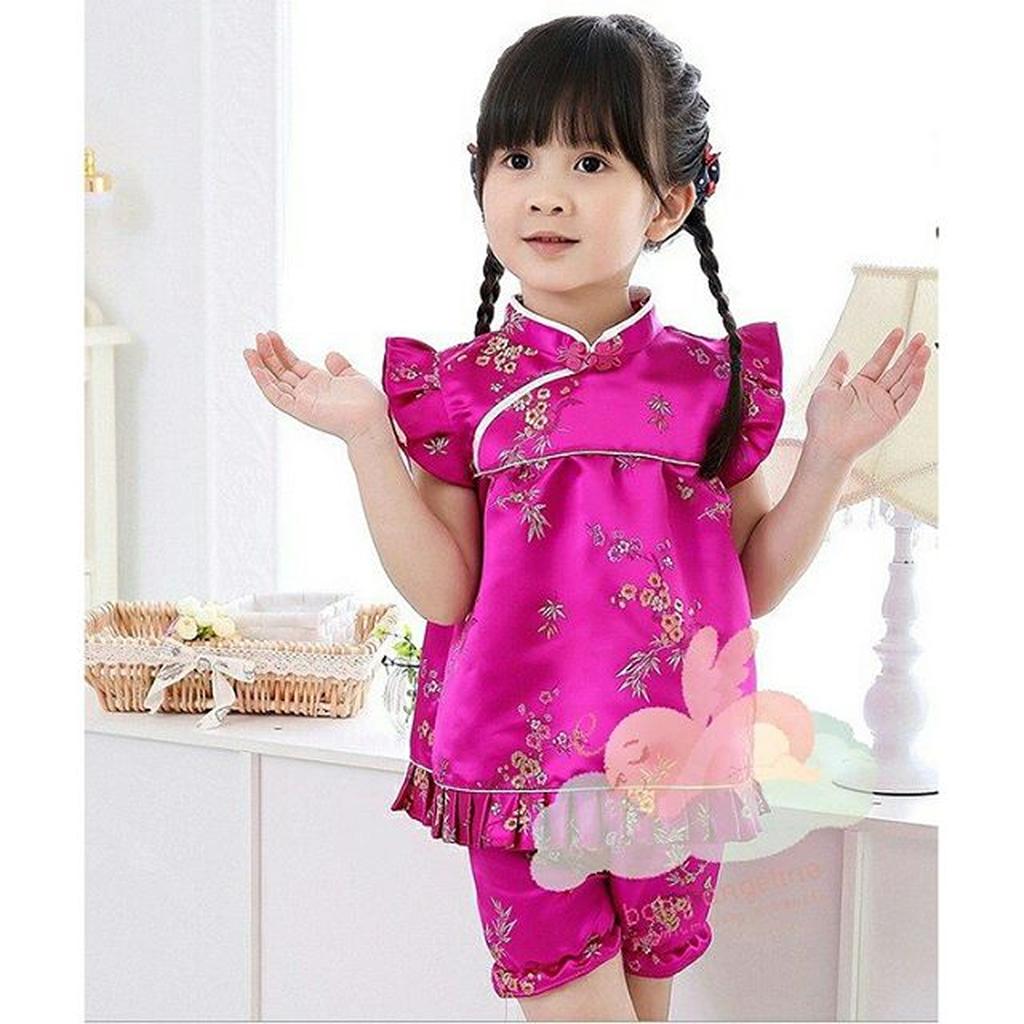 Jual Cheongsam anak dress qipao baju imlek chinese new year 107 fuchsia ...