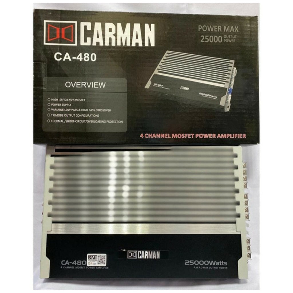 Jual POWER CARMAN CA-480 4 CHANNEL MOSFET POWER AMPLIFIER | Shopee Indonesia