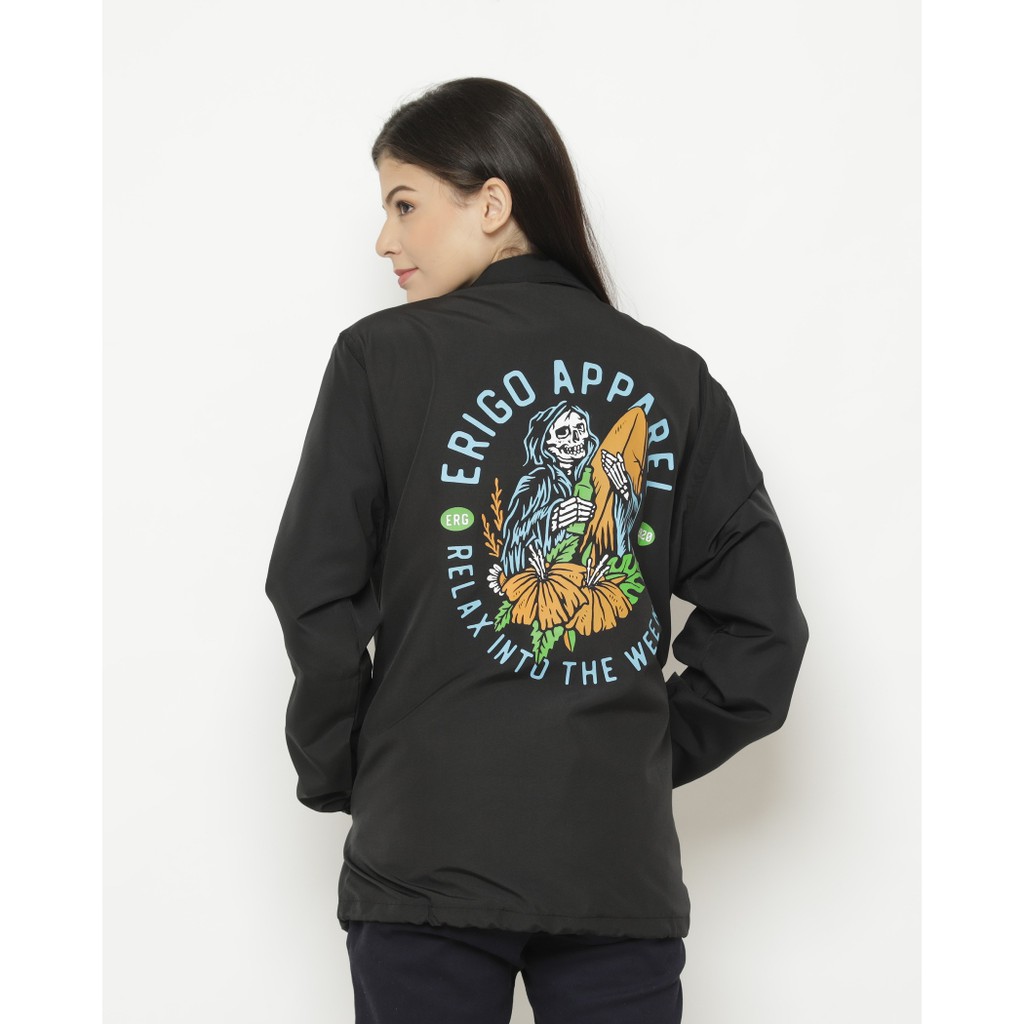 Jual Erigo Coach Jacket The Weekend Black | Shopee Indonesia