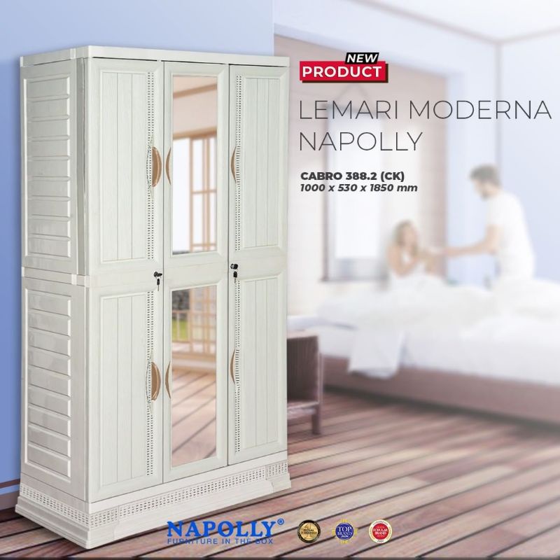 Jual Lemari Napolly 3 pintu | Shopee Indonesia