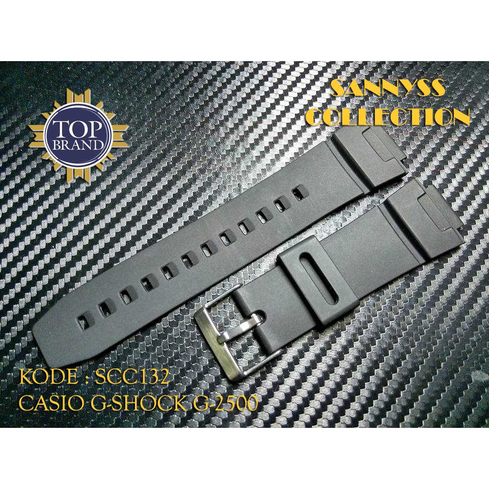 Jual STRAP TALI JAM CASIO GSHOCK G-2500 - G 2500 - G2500 RUBBER HITAM ...
