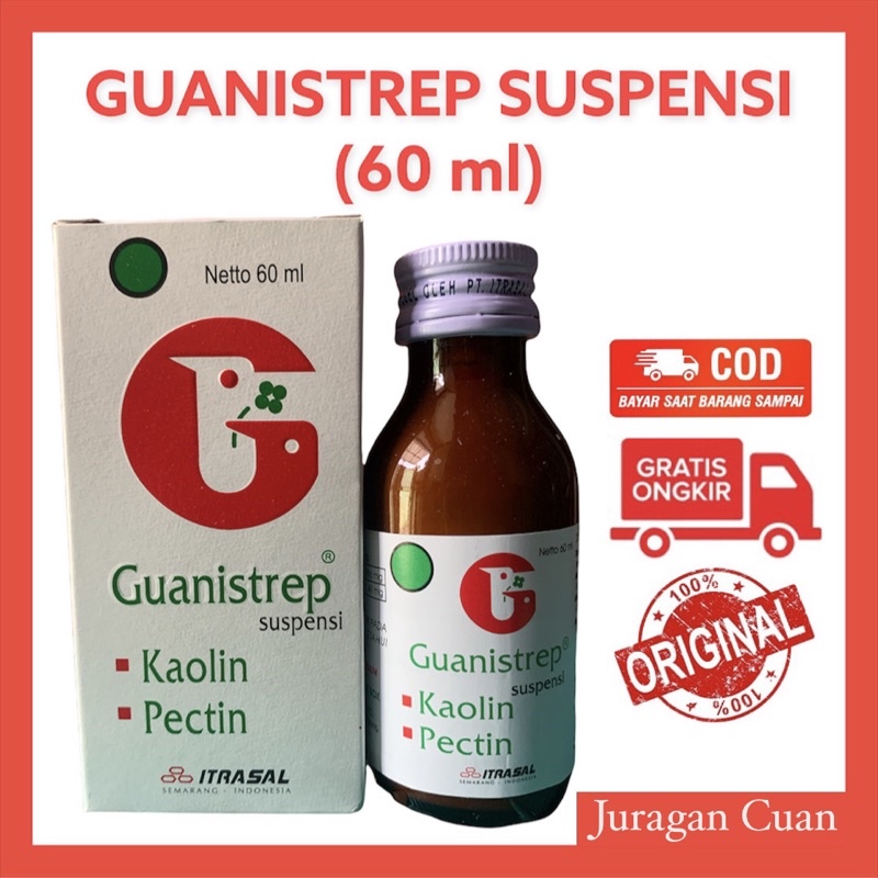 Jual GUANISTREP SUSPENSI OBAT DIARE ANAK 60 ml | Shopee Indonesia