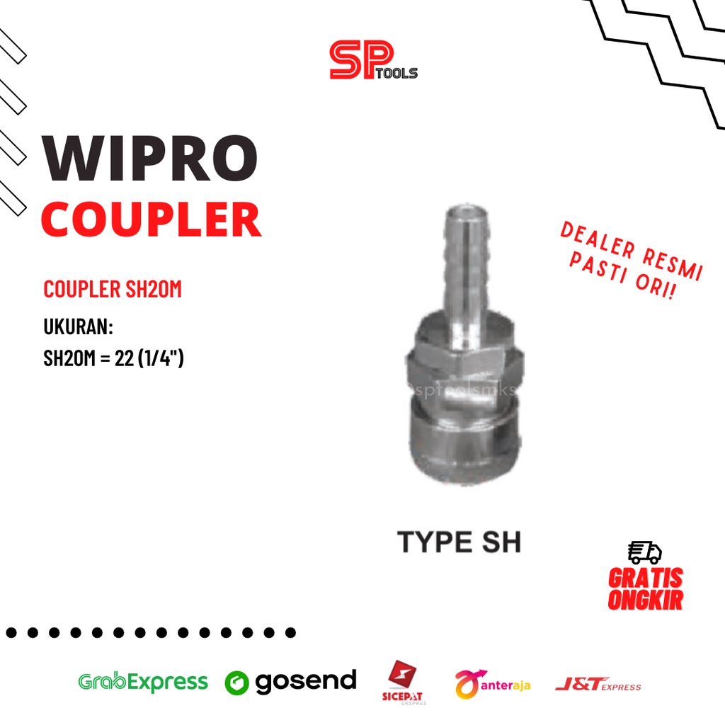 Jual QUICK COUPLER SH20M SH 20 M / SH 20M 1/4 INCH 1/4" NEPEL SAMBUNGAN ...