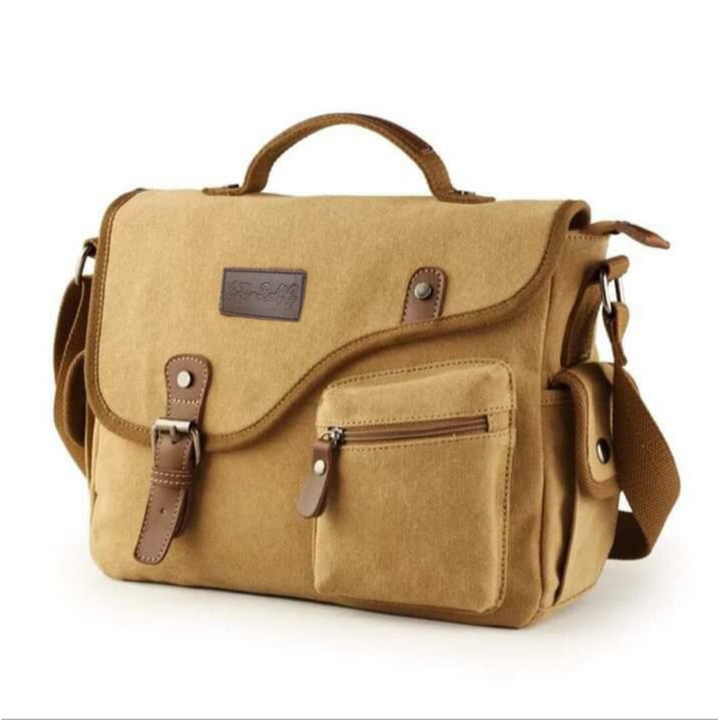 Jual GH Bag Tas Selingbag Pria /Tas Kerja Pria / Tas Cowo Besar Canvas ...