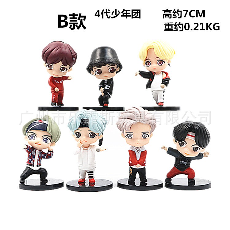 Jual Pajangan Figur BTS BT21 Bangtan Boys Figure ARMY per set Isi 7 | Shopee Indonesia