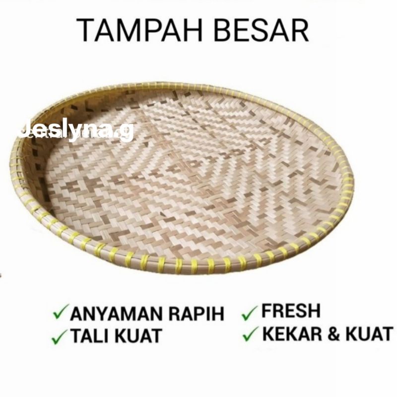 Jual TAMPAH BAMBU ANYAMAN/NAMPAN BAMBU ANYAMAN UKURAN BESAR 50 CM ...