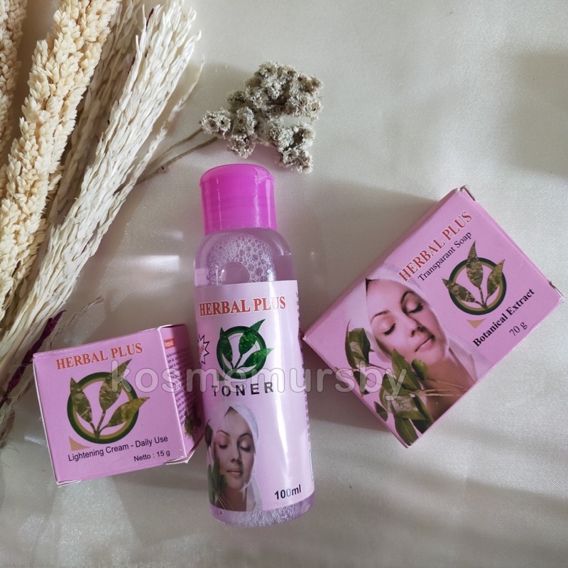 Jual PAKET LENGKAP HERBAL PLUS BPOM ( CREAM + TONER + SABUN) | Shopee Indonesia