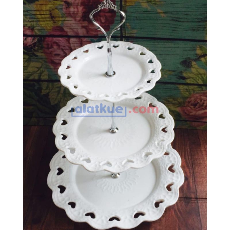 Jual Tempat Kue Cake Stand Keramik Bulat Hati | Shopee Indonesia