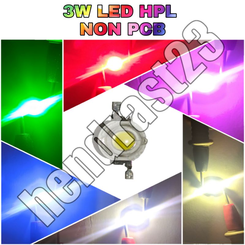Jual LED HPL 3W NON PCB / LED HPL UV NON PCB / LED HPL NON PCB / LED ...