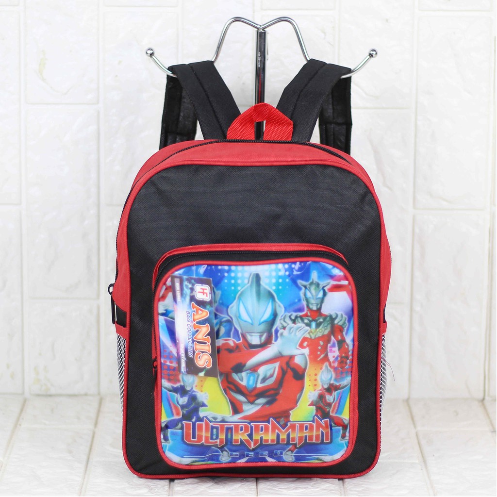 Jual BAKULTASS Tas Ultramen Mini Merah Imut Keren Backpack Sekolah Les ...