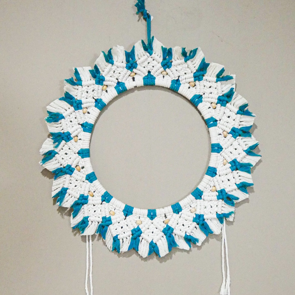 Jual Cermin Kaca Ring Macrame Hiasan Dinding Bohemian Style Handmade ...