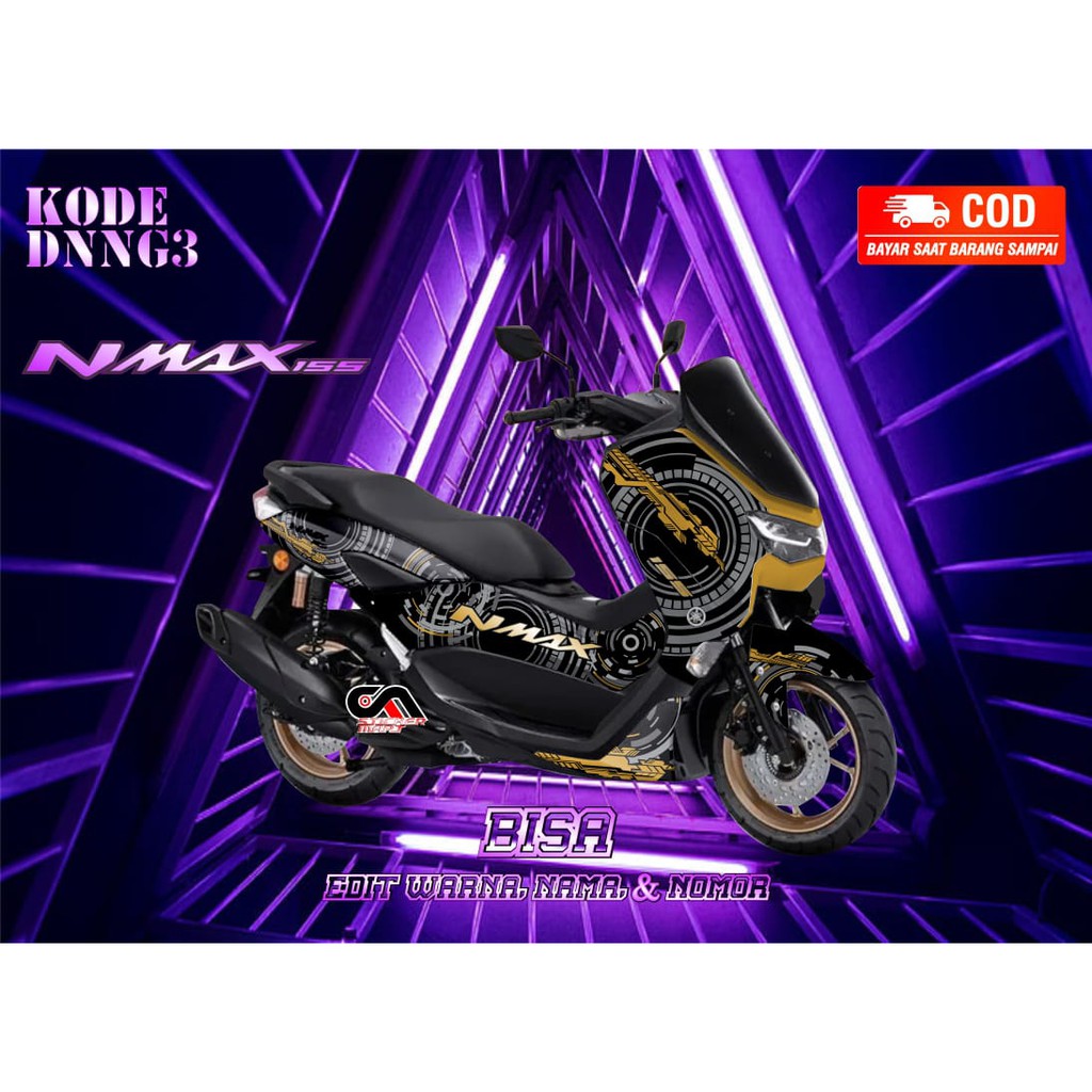 Jual Sticker decal full body Yamaha NMAX Hitam Coklat | Shopee Indonesia