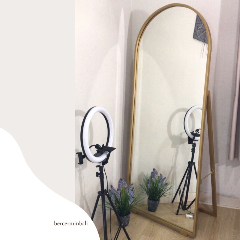 Jual Oval Standing Mirror - Slim Frame | Shopee Indonesia