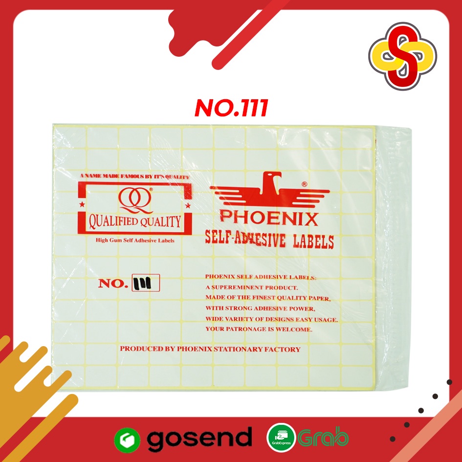 Jual Stiker Label Harga Undangan Nama Phoenix No 111 (12 x 18 mm ...
