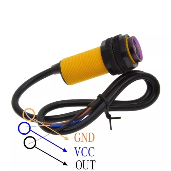 Jual Ds201F E18-D80Nk Adjustable Infrared Proximity Sensor Obstacle ...