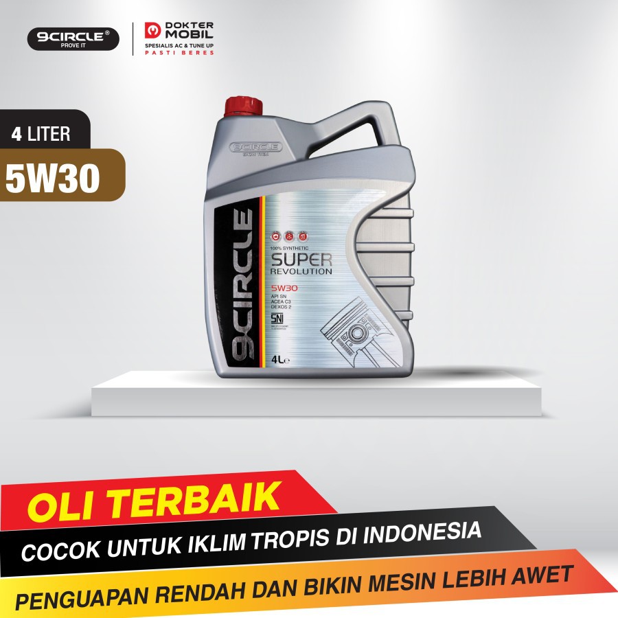Jual Oli Mobil Terbaik 9 Circle - 5W 30 100% Synthetic Super Revolution ...